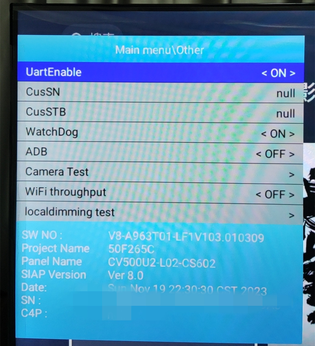 TCL雷鸟电视（V8-A963T01)_开ADB_进入工厂模式_原厂固件 - 洒脱的抖猫猫
